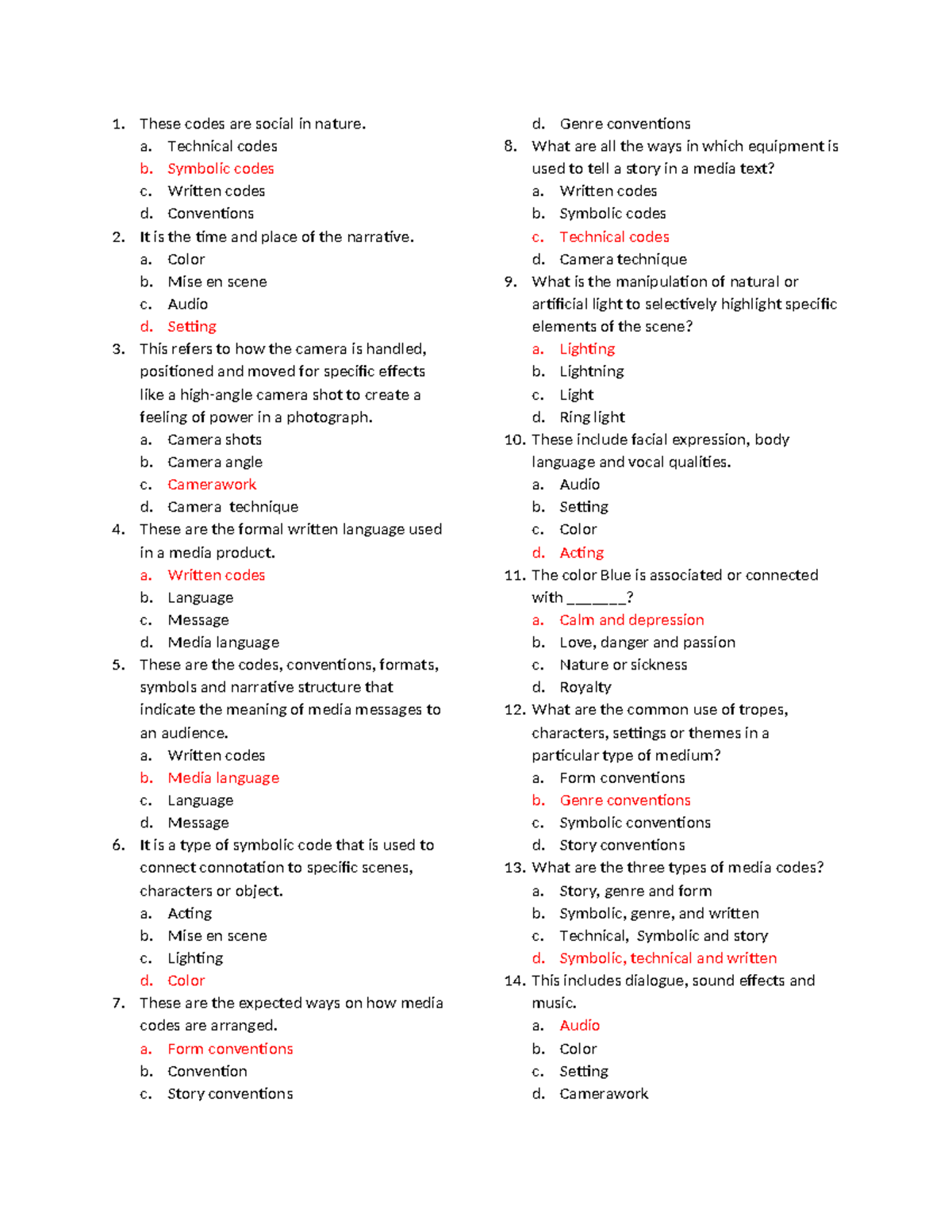 Practice Quiz in MIL - These codes are social in nature. a. Technical ...