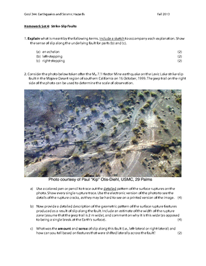 Earthquakes and Seismic Hazards - Homework 1 - Geol 344: Earthquakes ...