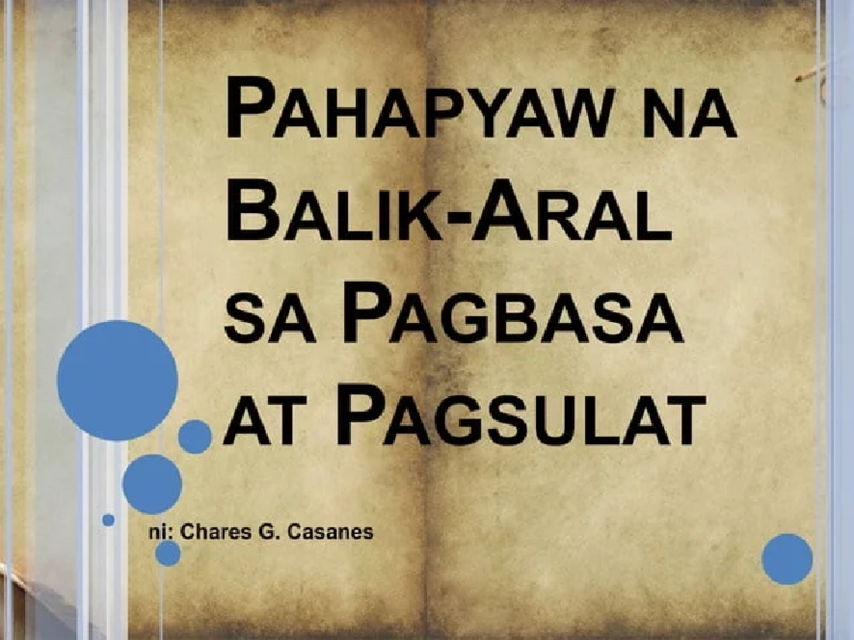 Pagbasa-AT- Pagsulat - hope it helps!!! - Accountancy - Studocu