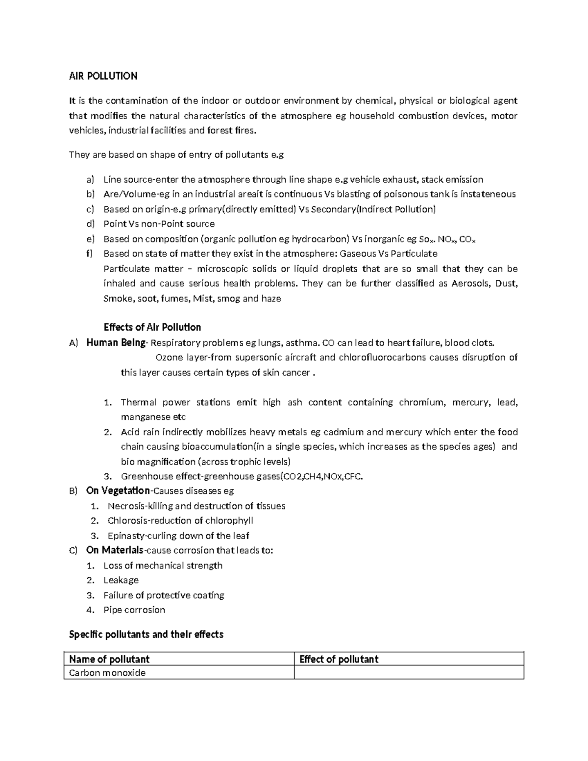 Air Pollution-2-1 - Pollution - AIR POLLUTION It is the contamination ...