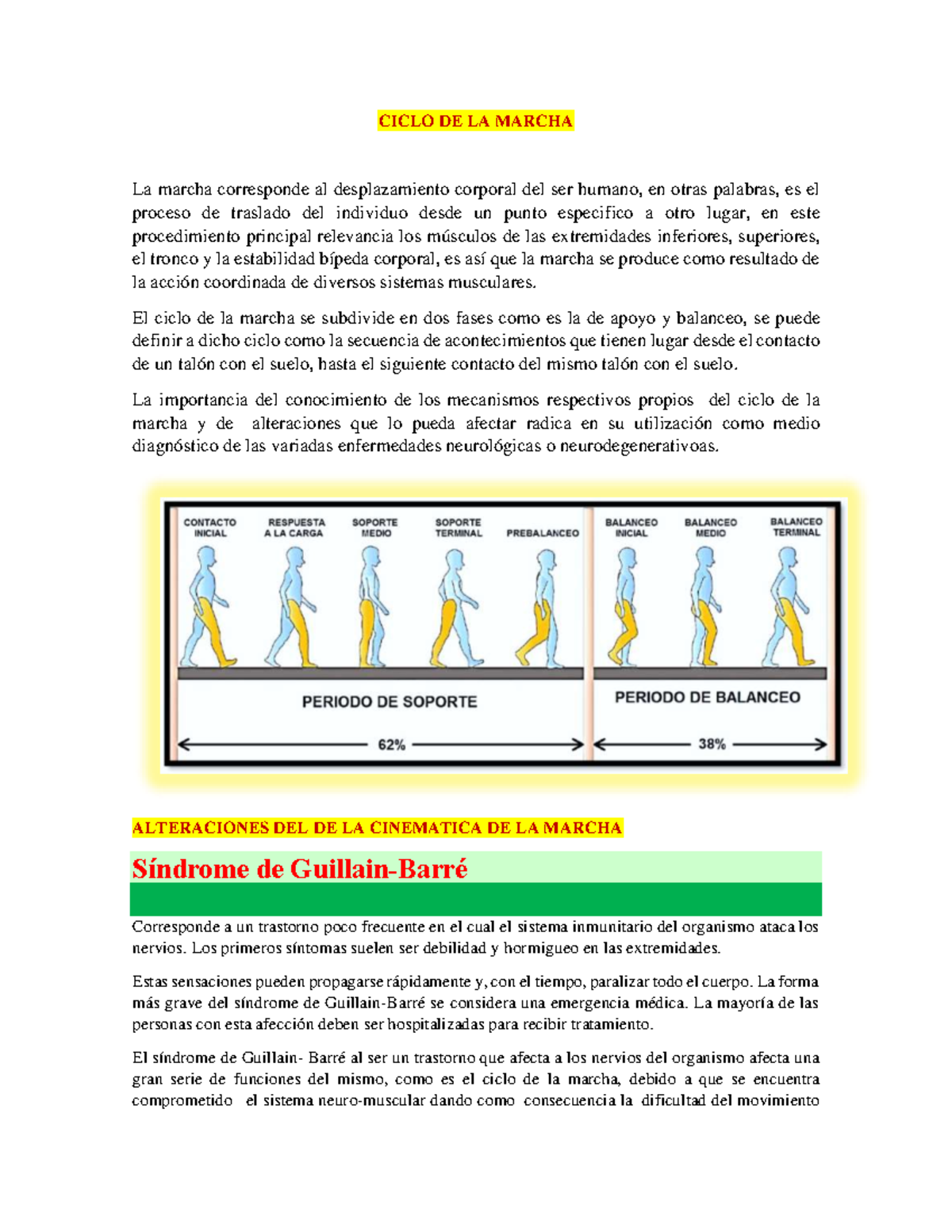 Ciclo DE LA Marcha - CICLO DE LA MARCHA La marcha corresponde al ...
