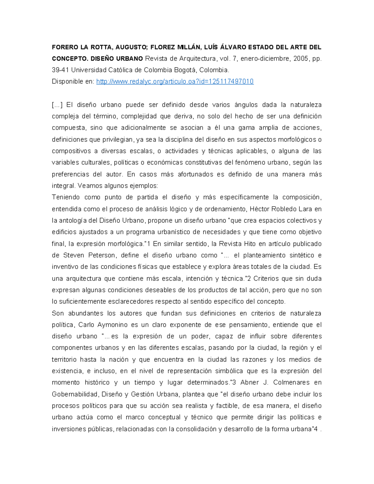 Forero LA Rotta. Diseño Urbano - FORERO LA ROTTA, AUGUSTO; FLOREZ ...