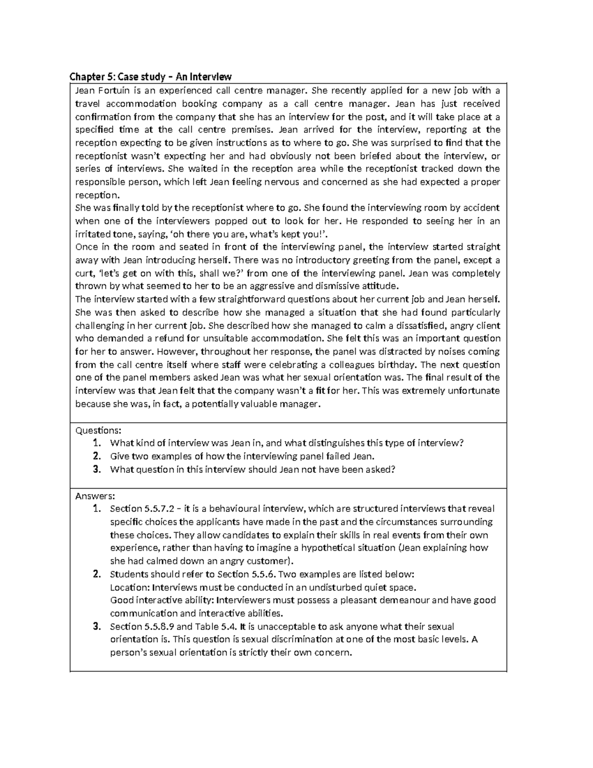 Interviews - It has all the information for DPHR - Chapter 5: Case ...