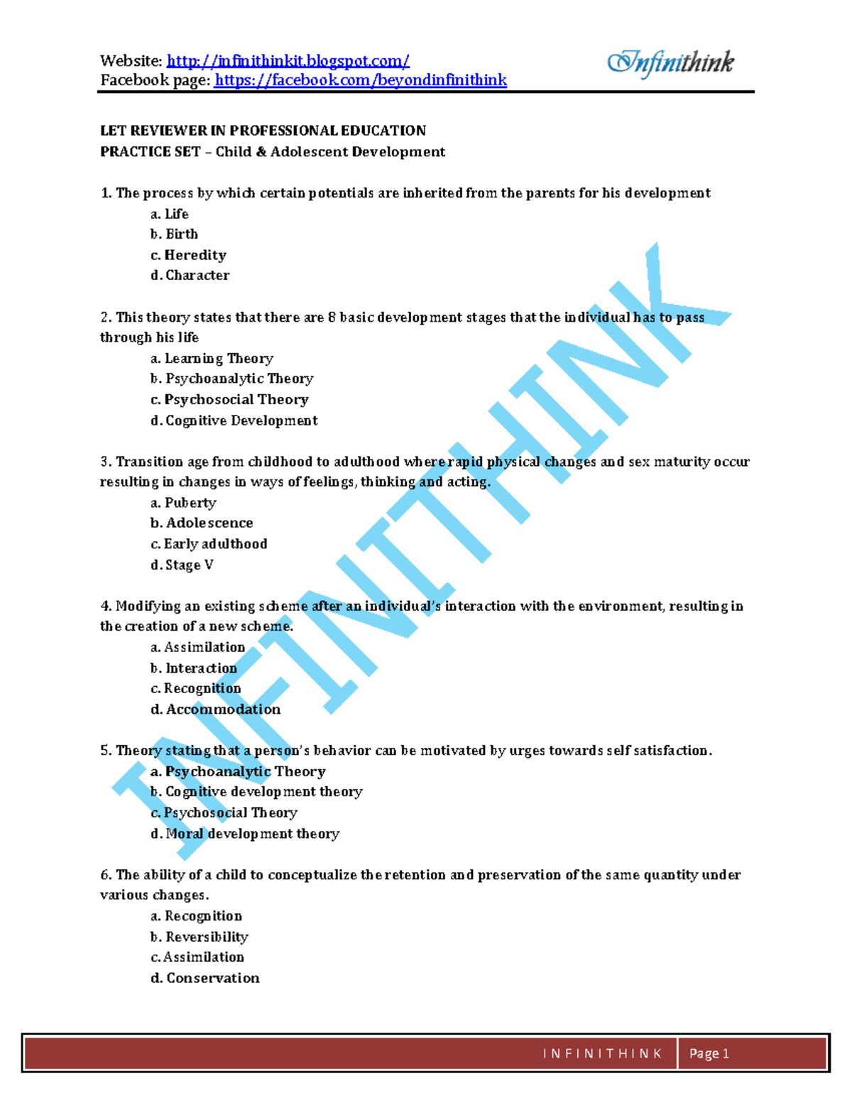 Professional Education Child & Adolescent Development 1 - Website ...