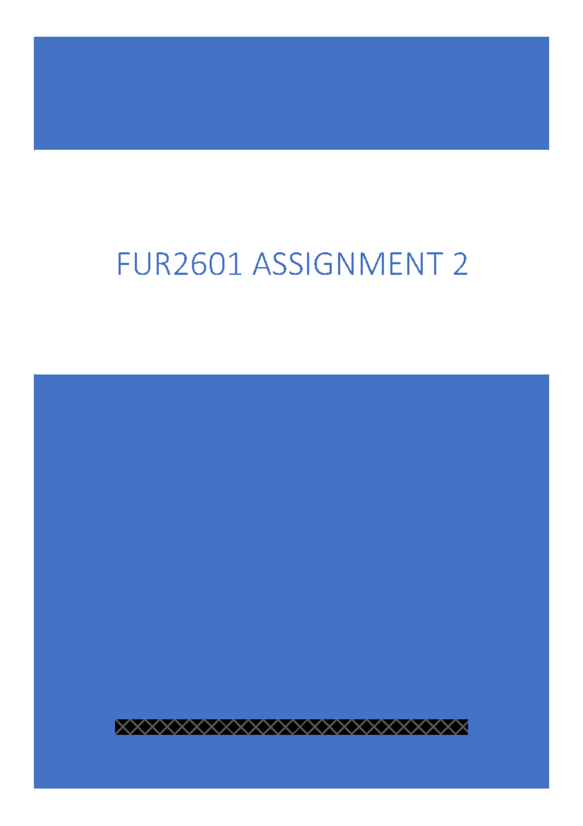 Fur2602 Assignment 2 2023 Table Of Contents Fur2601 Assignment