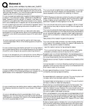 Vsim2 - Maternity vsim with questions - Maternity Case 11: Ariel ...