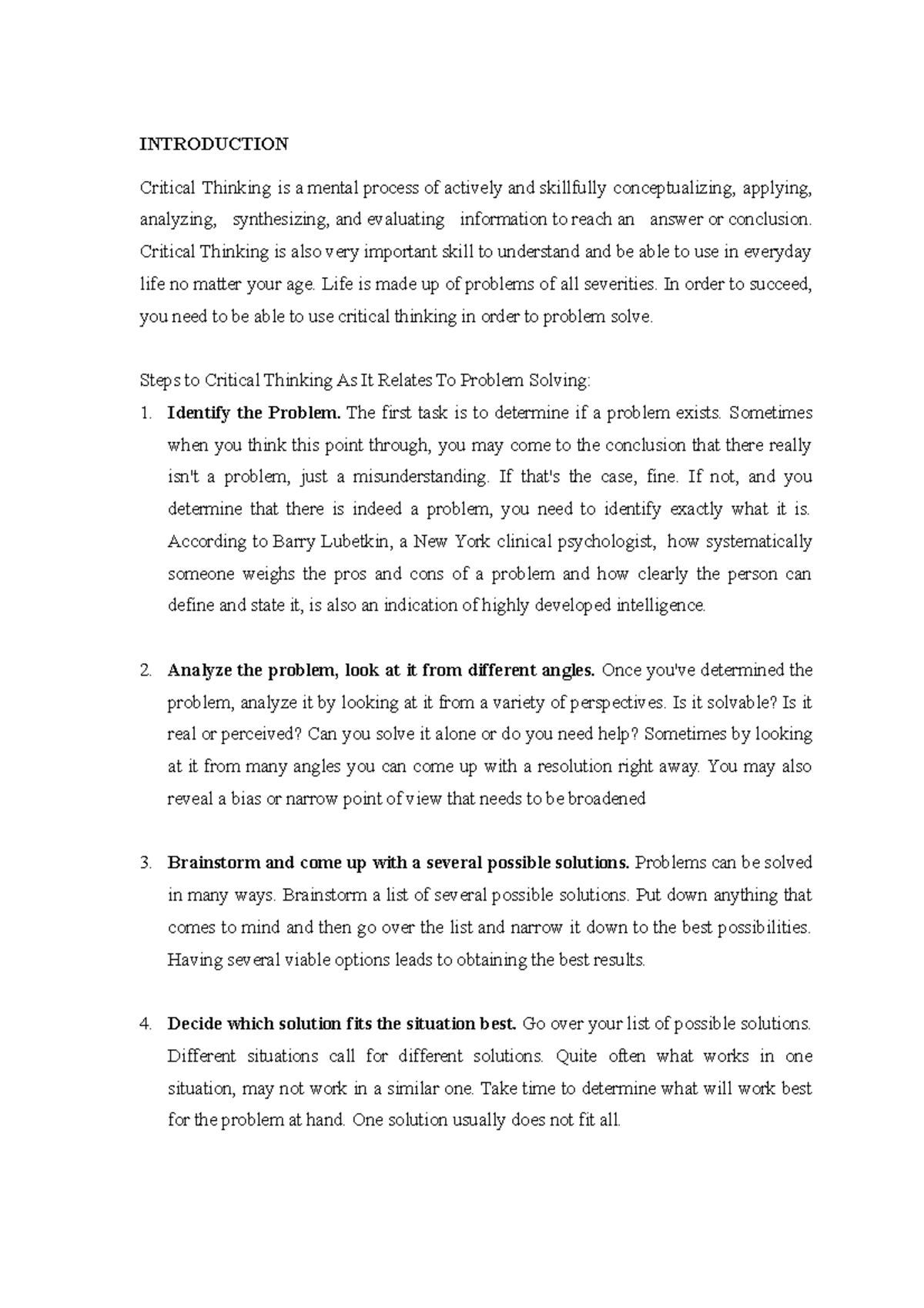 thingking-solving-essay-introduction-critical-thinking-is-a-mental