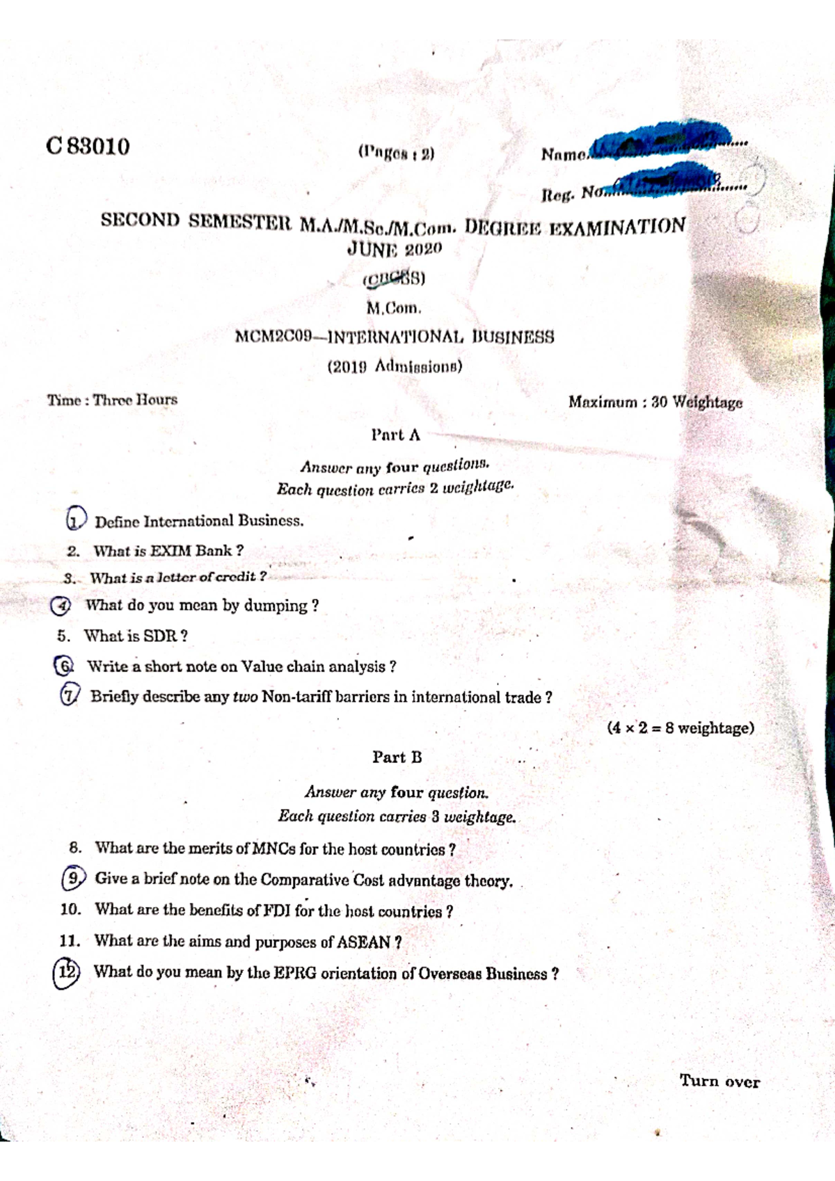 IB Question Paper - International Business - Studocu