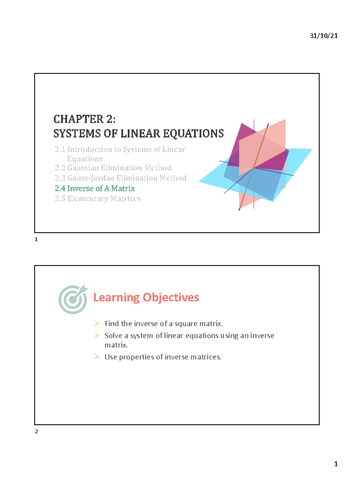 2.4 Inverse of A Matrix - Notes from my own lecturer - CCHHAAPPTTEERR ...