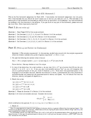 MA4220 Homework 1 Solutions - MATH 4220 HOMEWORK 1 SOLUTIONS Exercise 1 ...