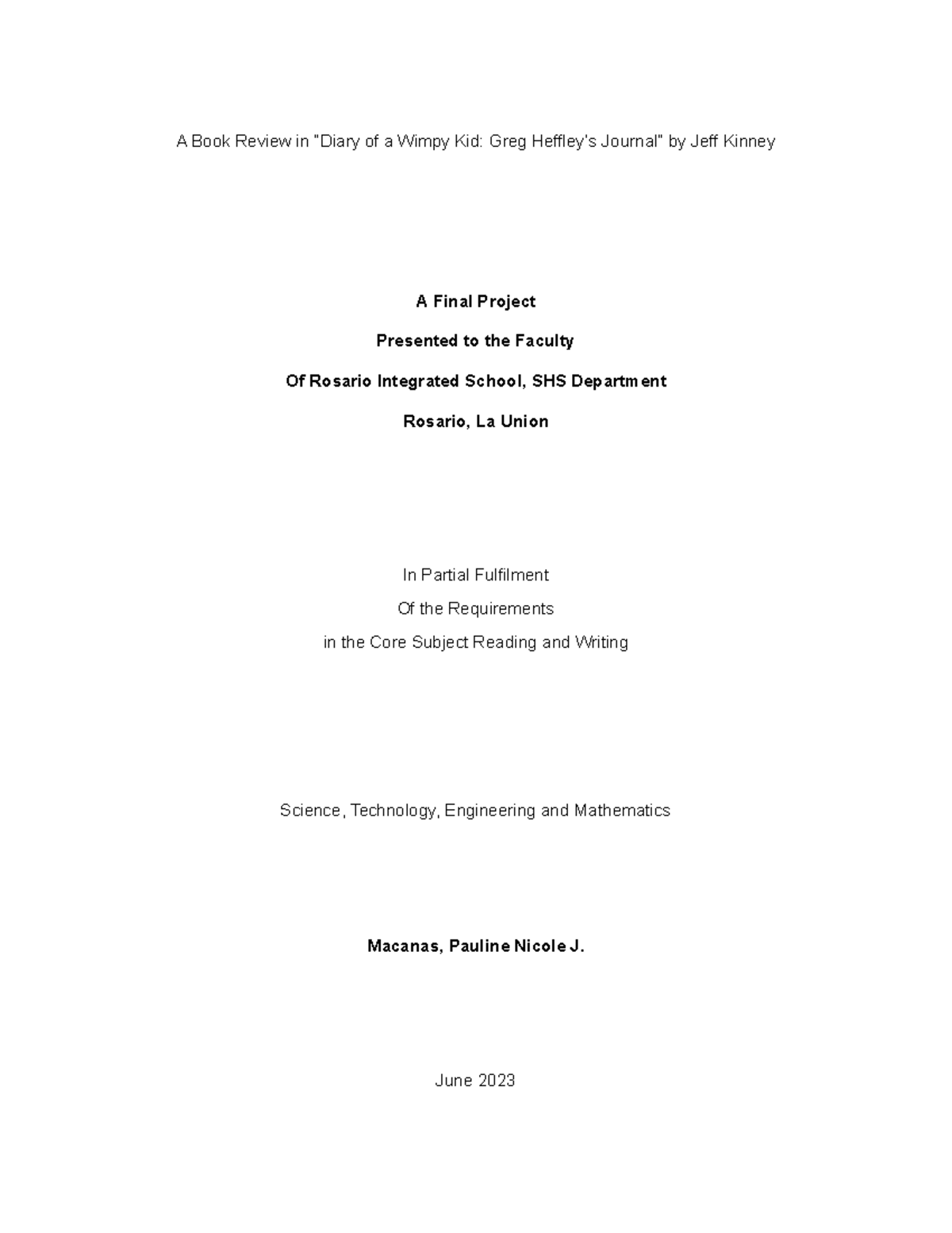 Inbound 3885036493296102356 - A Book Review in “Diary of a Wimpy Kid ...