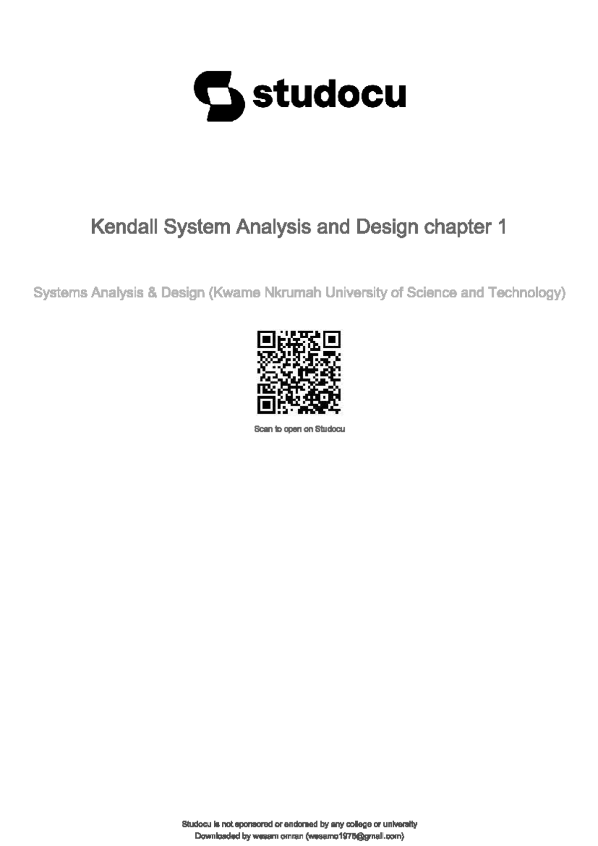 Chapter 1 Summary Information System Analysis And Design Studocu