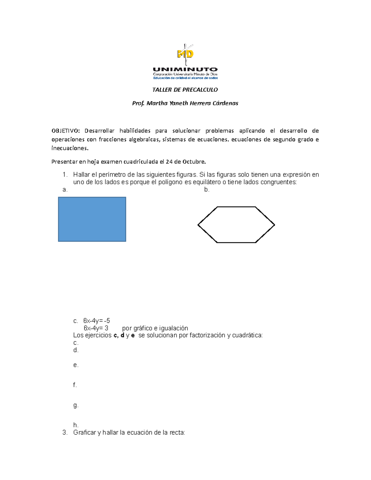 Taller DE Precalculo Sobre Solucion DE Ecuaciones E Inecuaciones ...