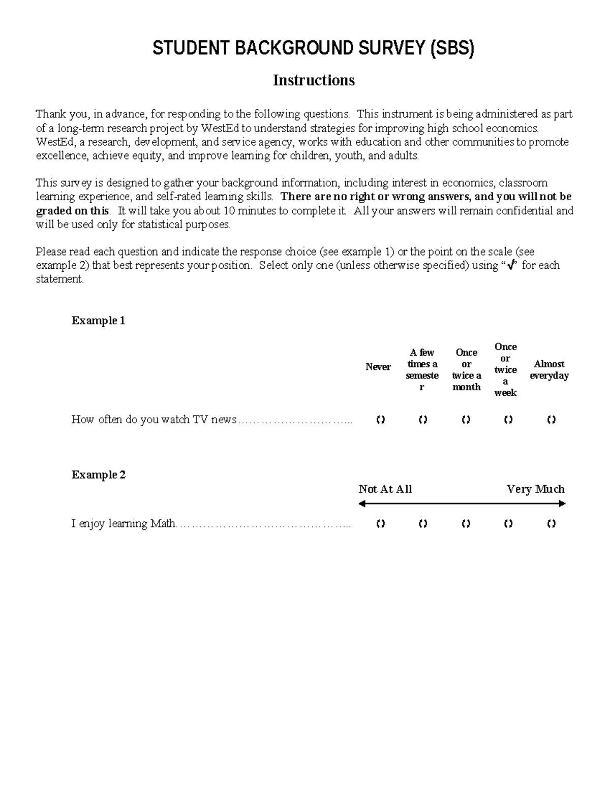 Att PBE Student Background Survey - STUDENT BACKGROUND SURVEY (SBS ...