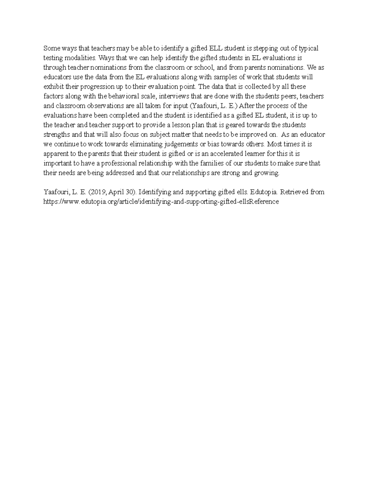 ELL 440 n week 3 topic 2 - homework assignment - Some ways that ...