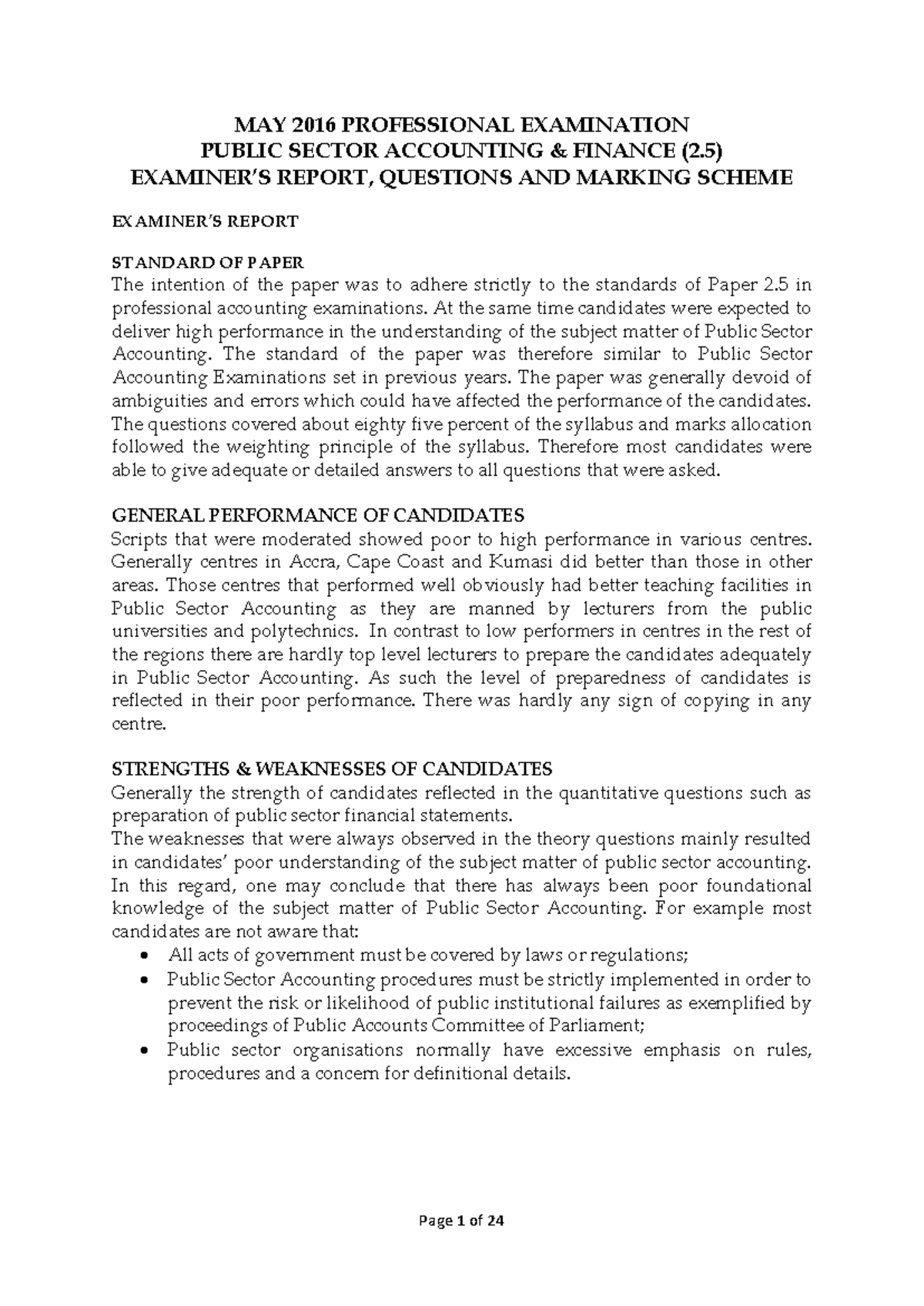 PSAF-2016-May - PSAF-2016-May - MAY 2016 PROFESSIONAL EXAMINATION ...