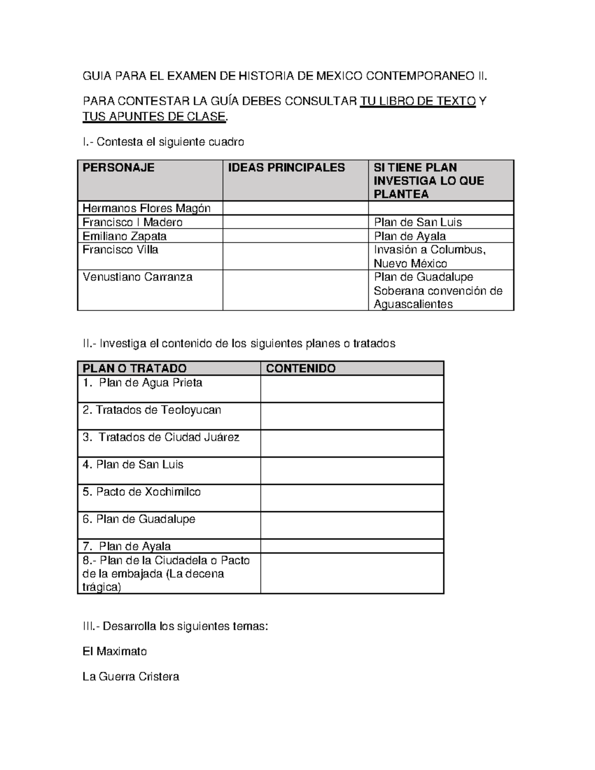 2tv-hmc2 - Guía de estudio para ETS - GUIA PARA EL EXAMEN DE HISTORIA ...