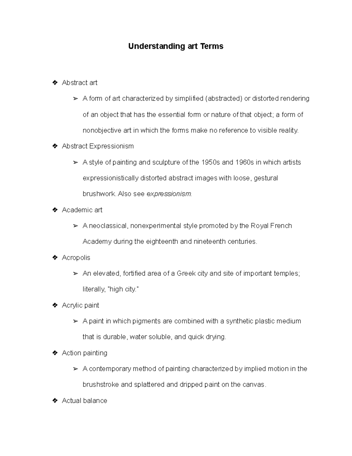 Understanding art Terms - Abstract Expressionism A style of painting ...