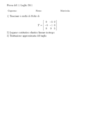 Esercizi svolti - Linea Elastica - Linea Elastica – Esercizio 1 Si ...