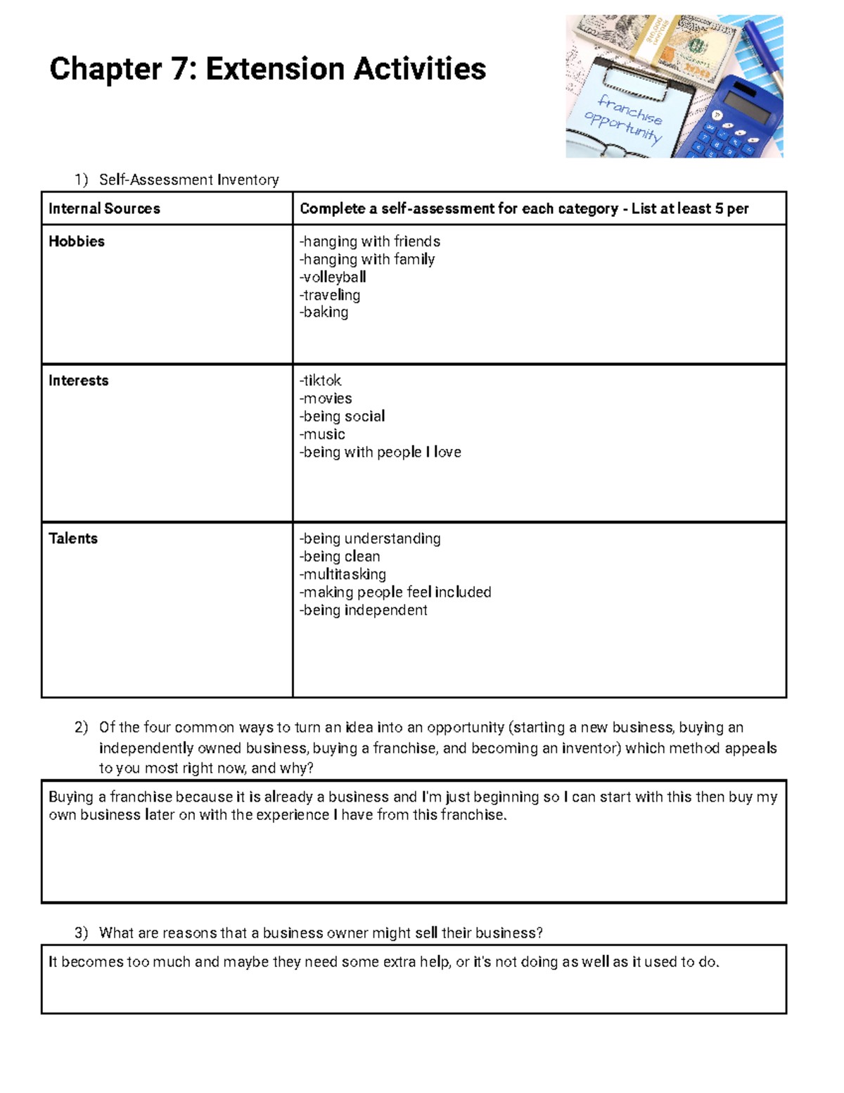 Copy of Chapter 7 Extension Activities - Chapter 7: Extension ...