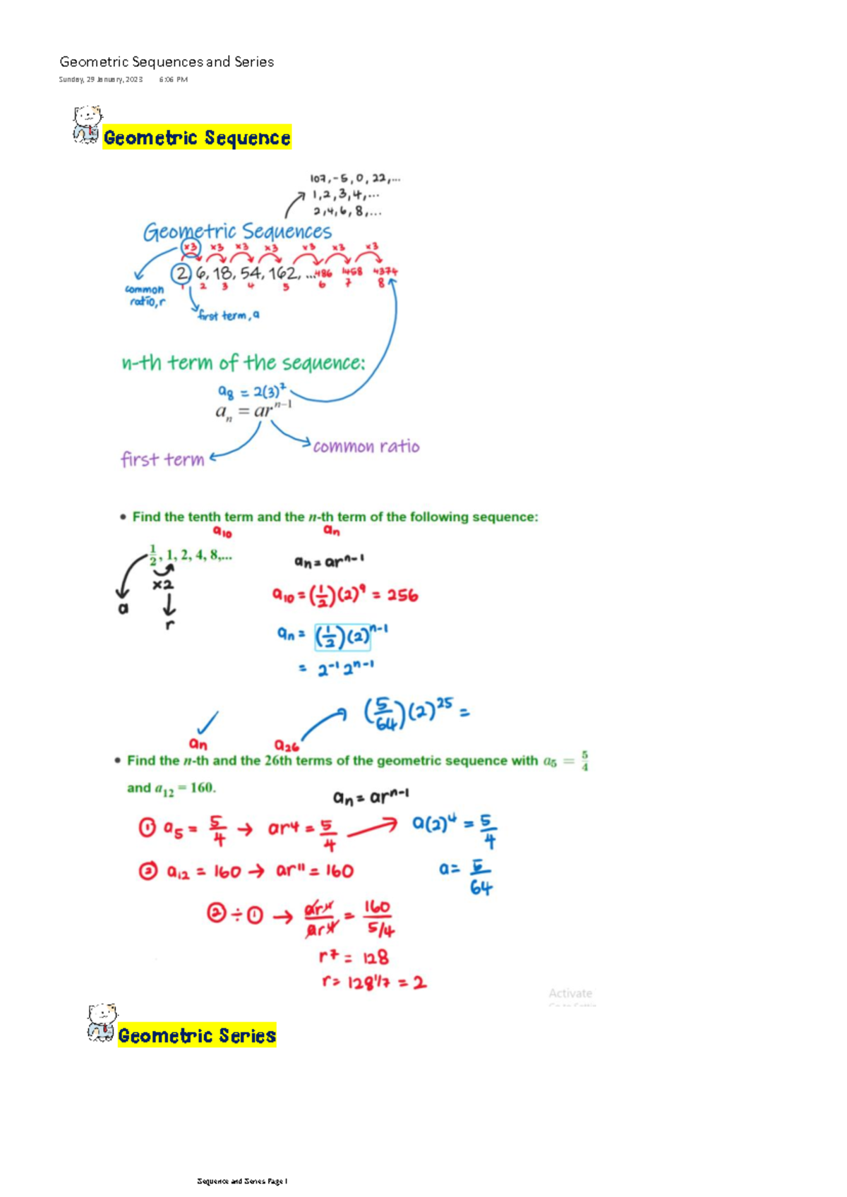8.0 Geometric Sequences and Series - Engineering Mathematics 2 ...