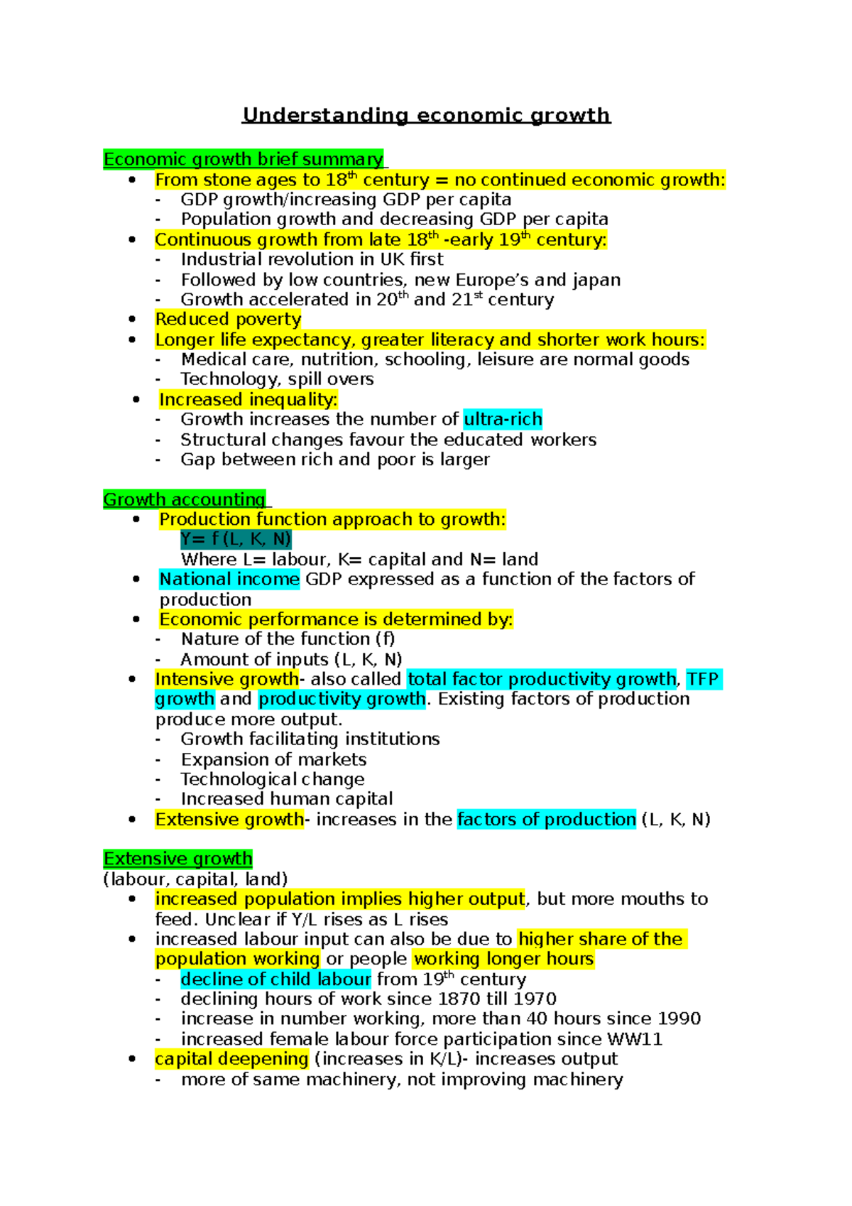 Understanding economic growth lecture 8 notes - Understanding economic ...