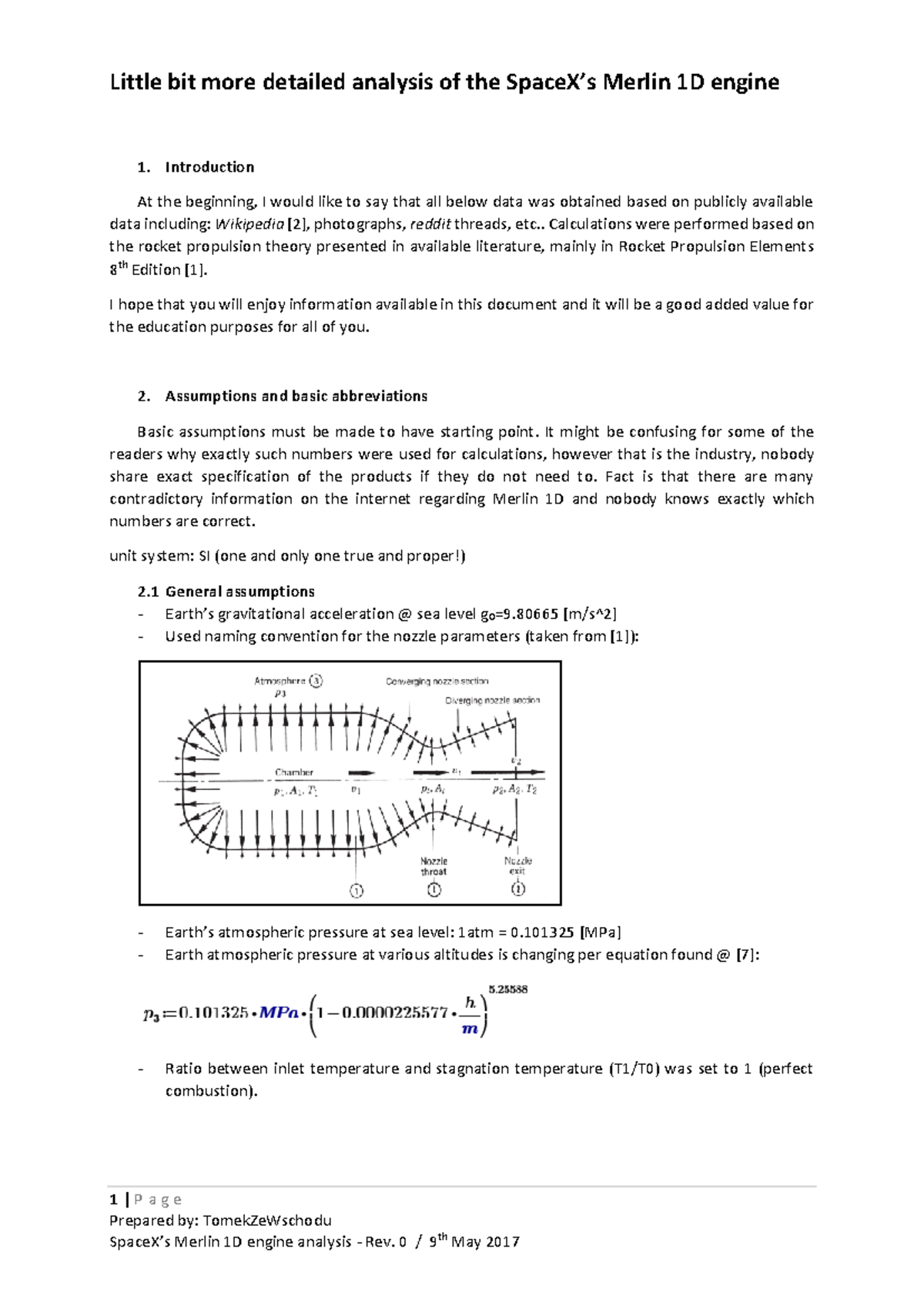 Space X's Merlin 1D engine analysis - Little bit more detailed analysis ...