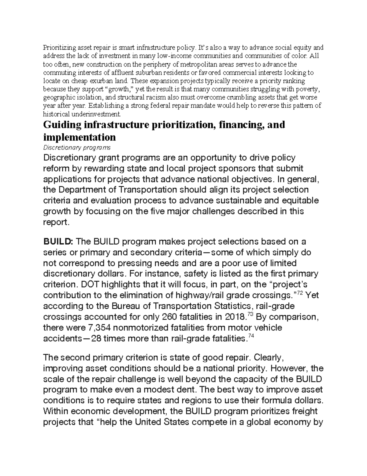 SSS 6 - n.a - Prioritizing asset repair is smart infrastructure policy ...