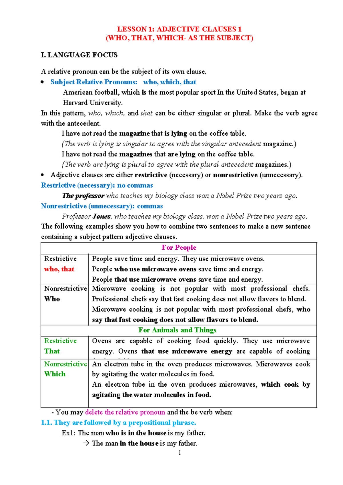 Lesson 1- ENG217- KEY - ... - LESSON 1: ADJECTIVE CLAUSES 1 (WHO, THAT ...