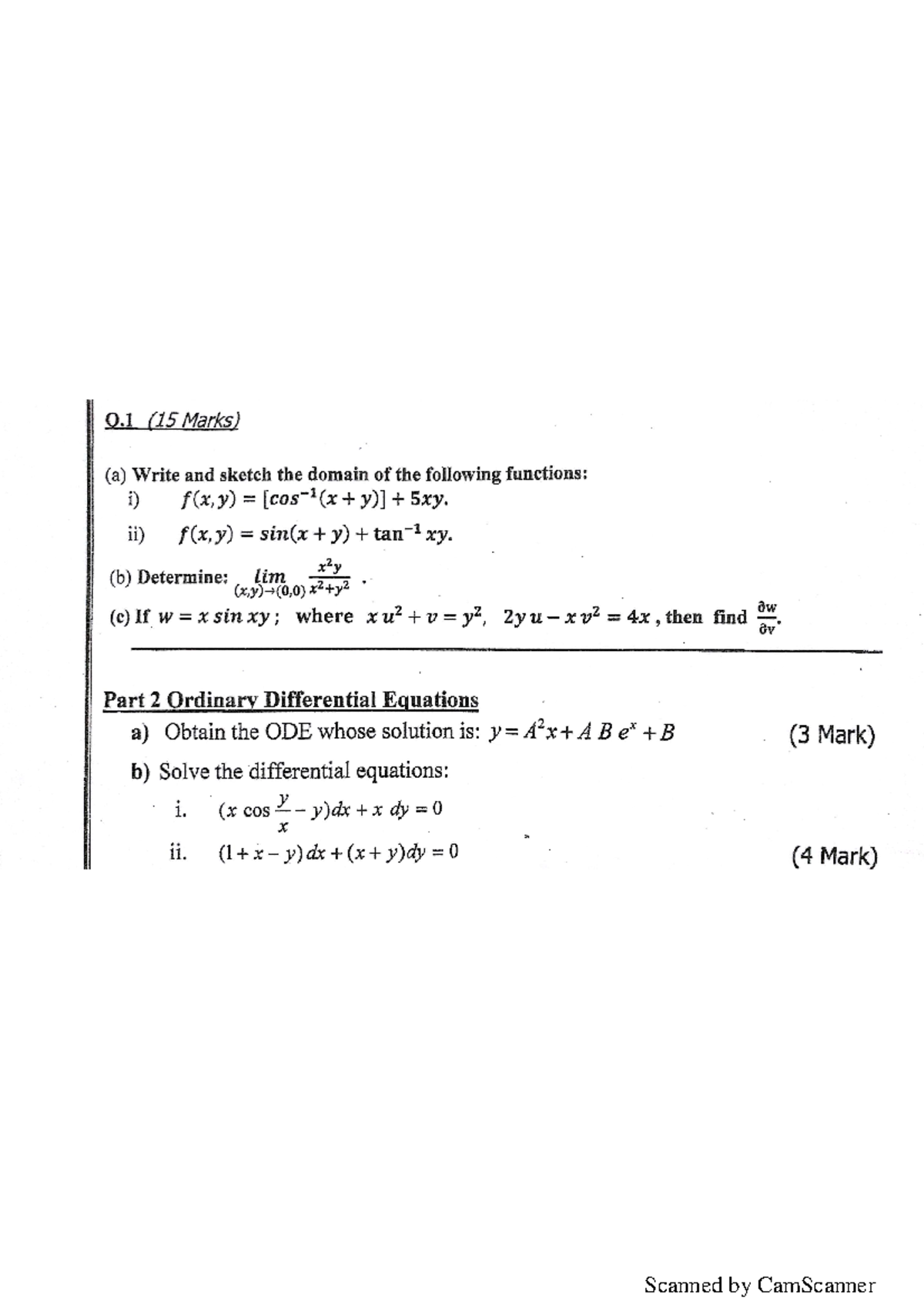 Midterms - Engineering mathematic(2a) - Scanned by CamScanner Scanned by CamScanner - Studocu