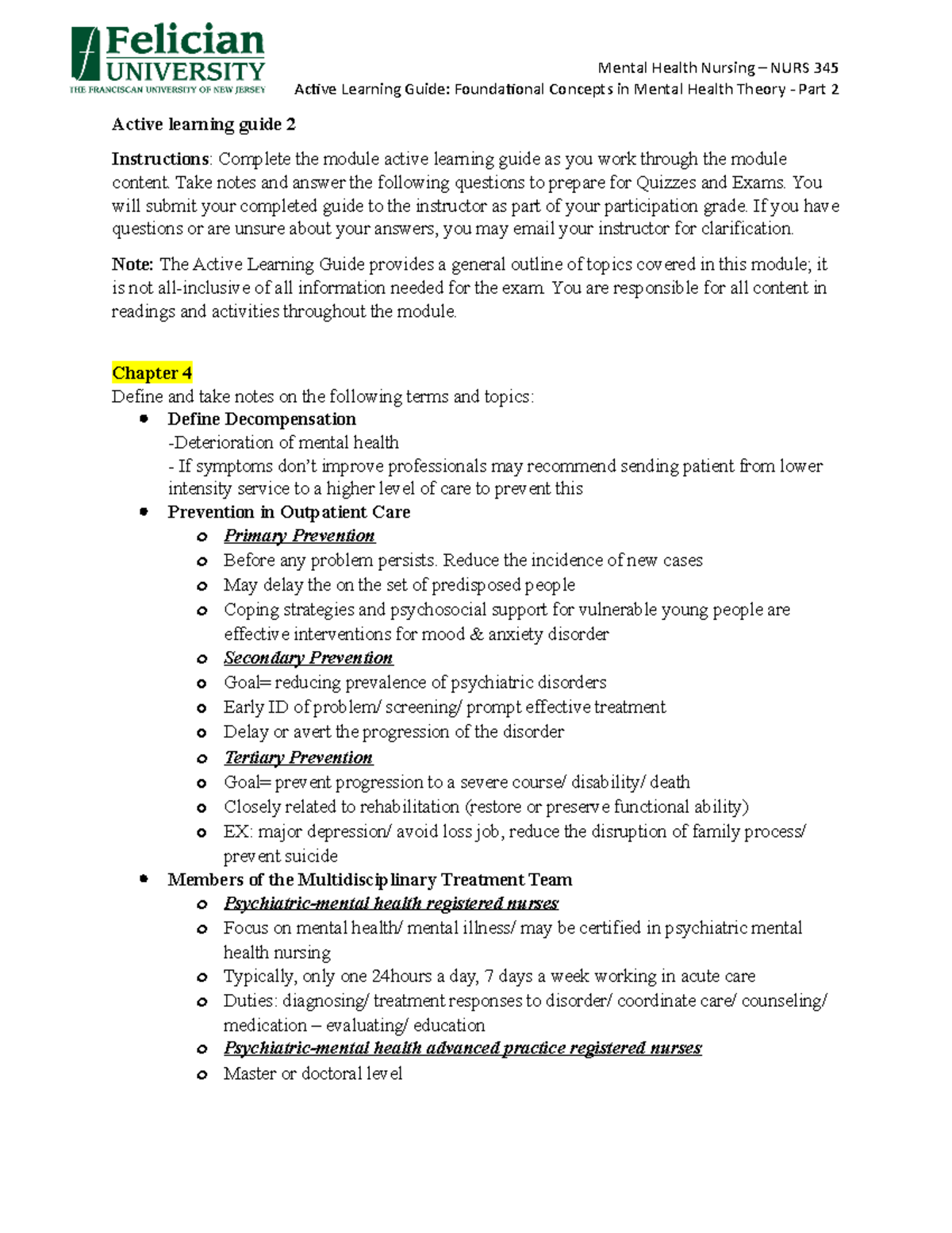2 Active Learning Guide - Foundational Concepts in Mental Health Theory ...