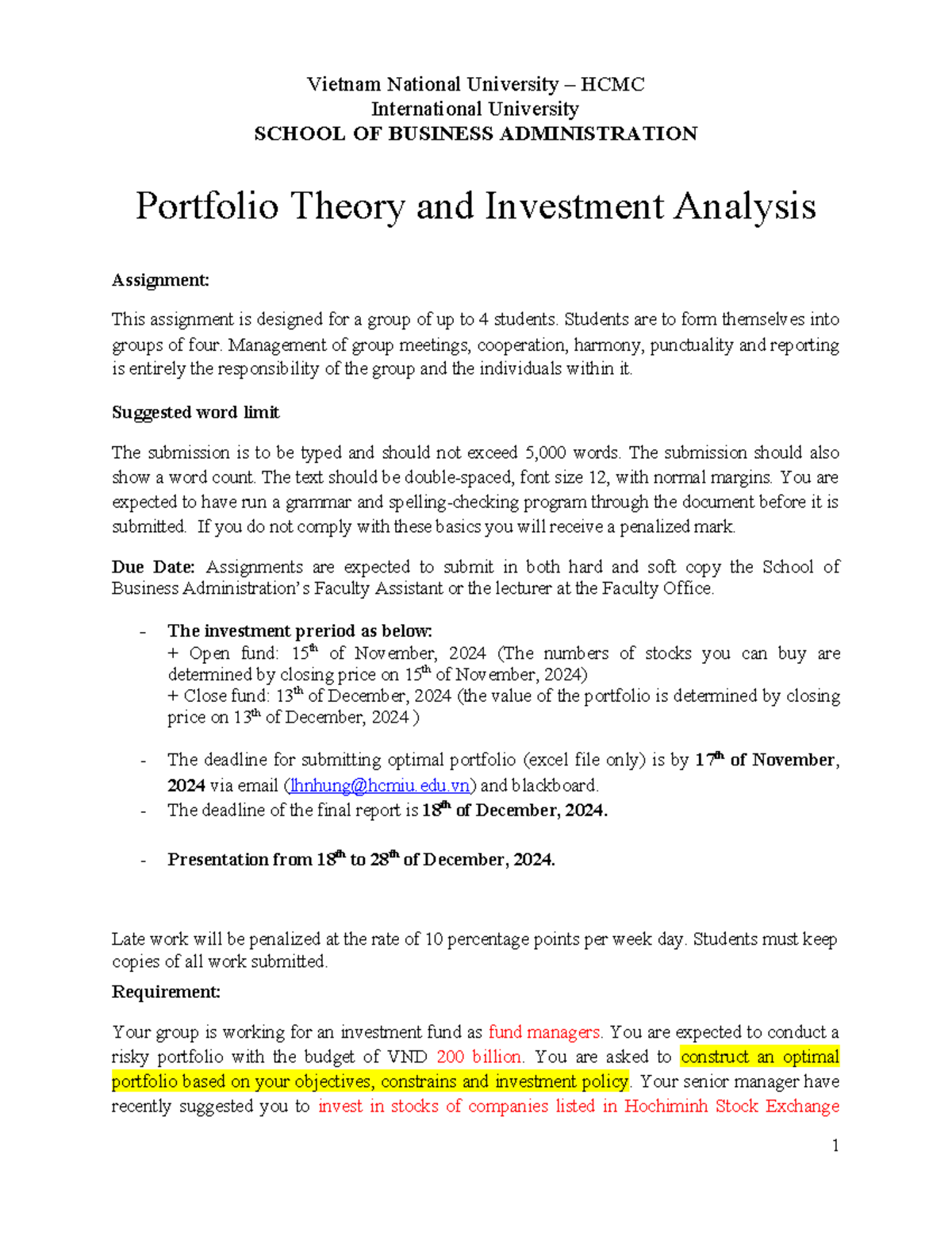 Portfolio Assignment IU S1 2024 - Vietnam National University – HCMC ...