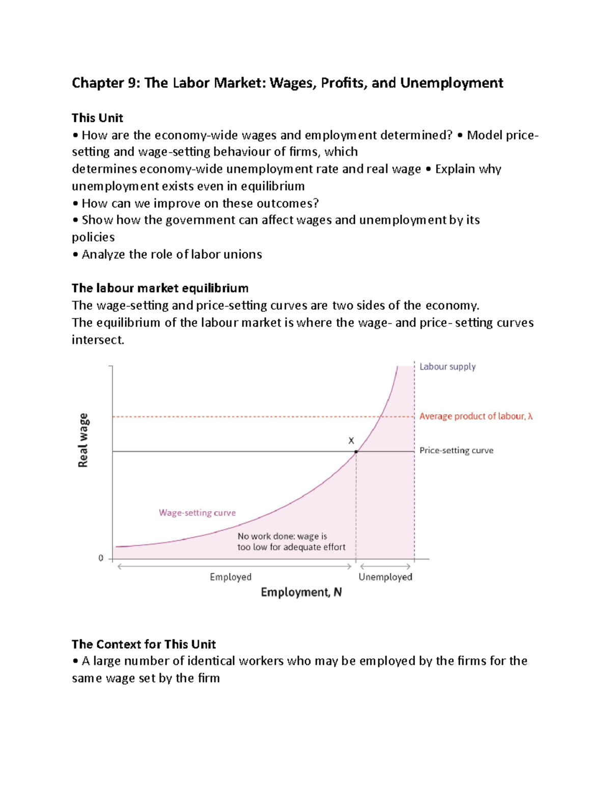 Chapter 9 - Part 1 - The Labor Market: Wages, Profits, and Unemployment ...