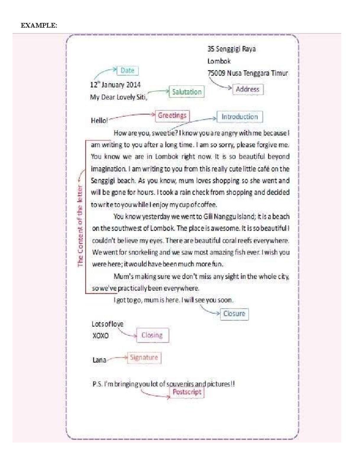 Example - Bahasa Inggris - EXAMPLE: - Studocu