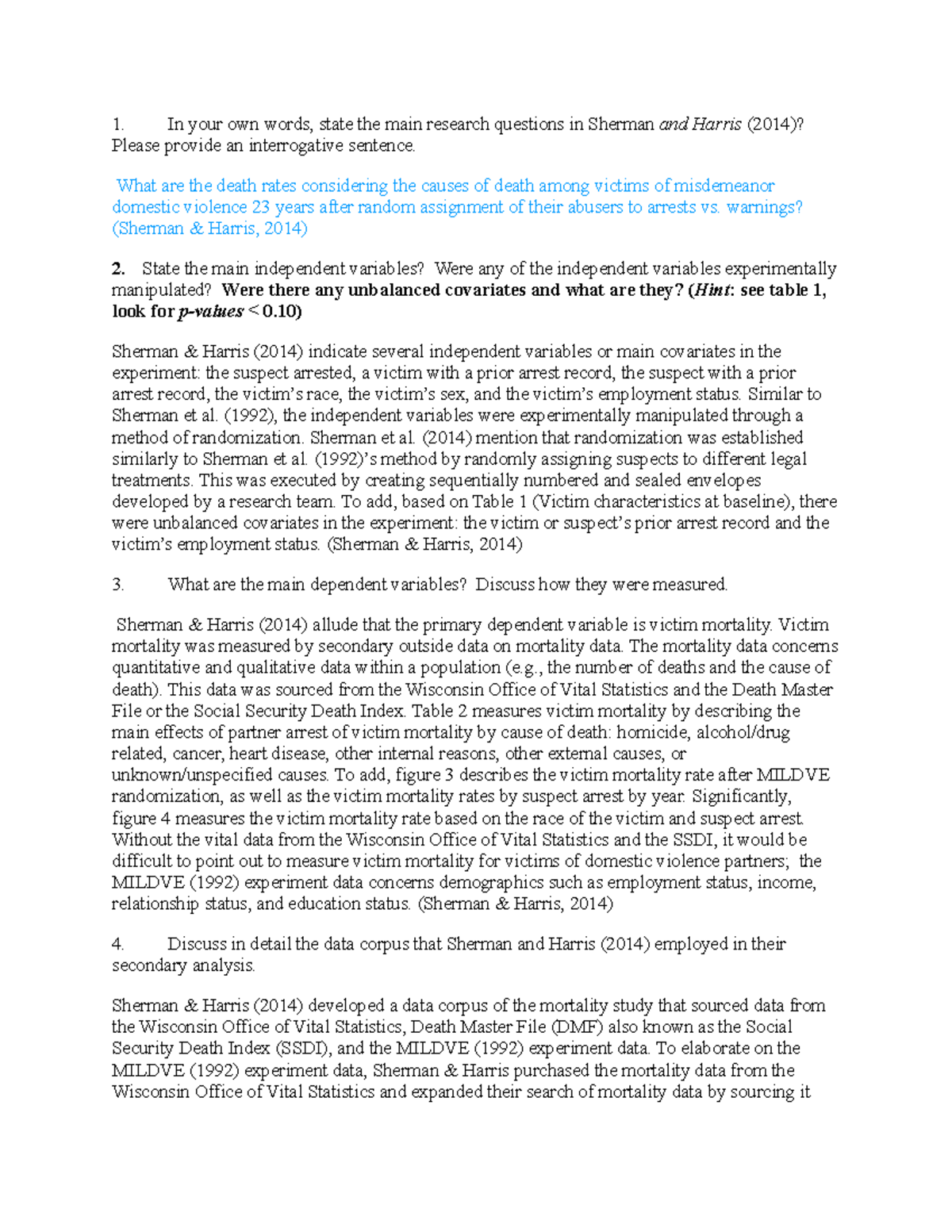 Paper three edited soc 327 - In your own words, state the main research ...