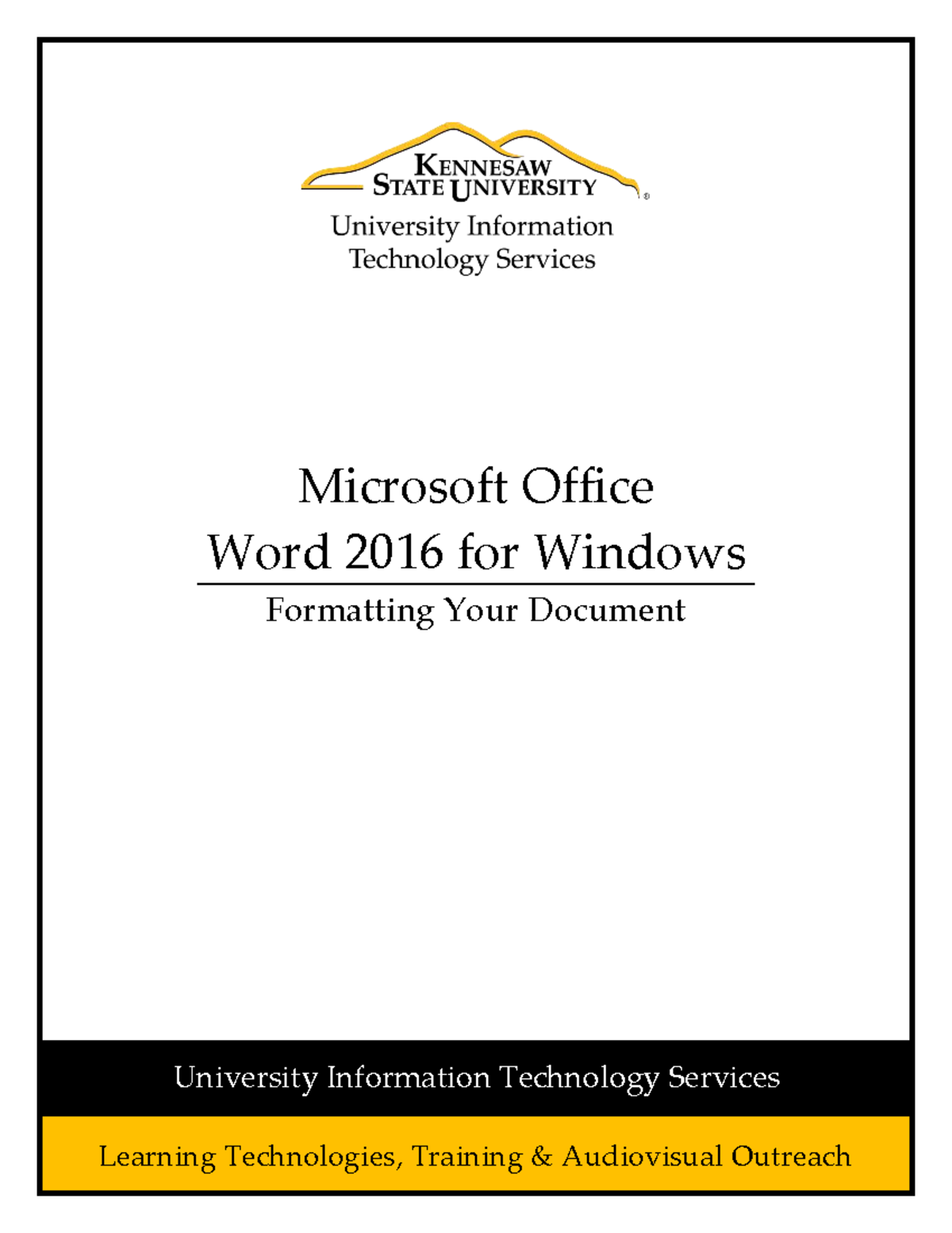 Formatting-your-document using ms word for beginners - Microsoft Office ...