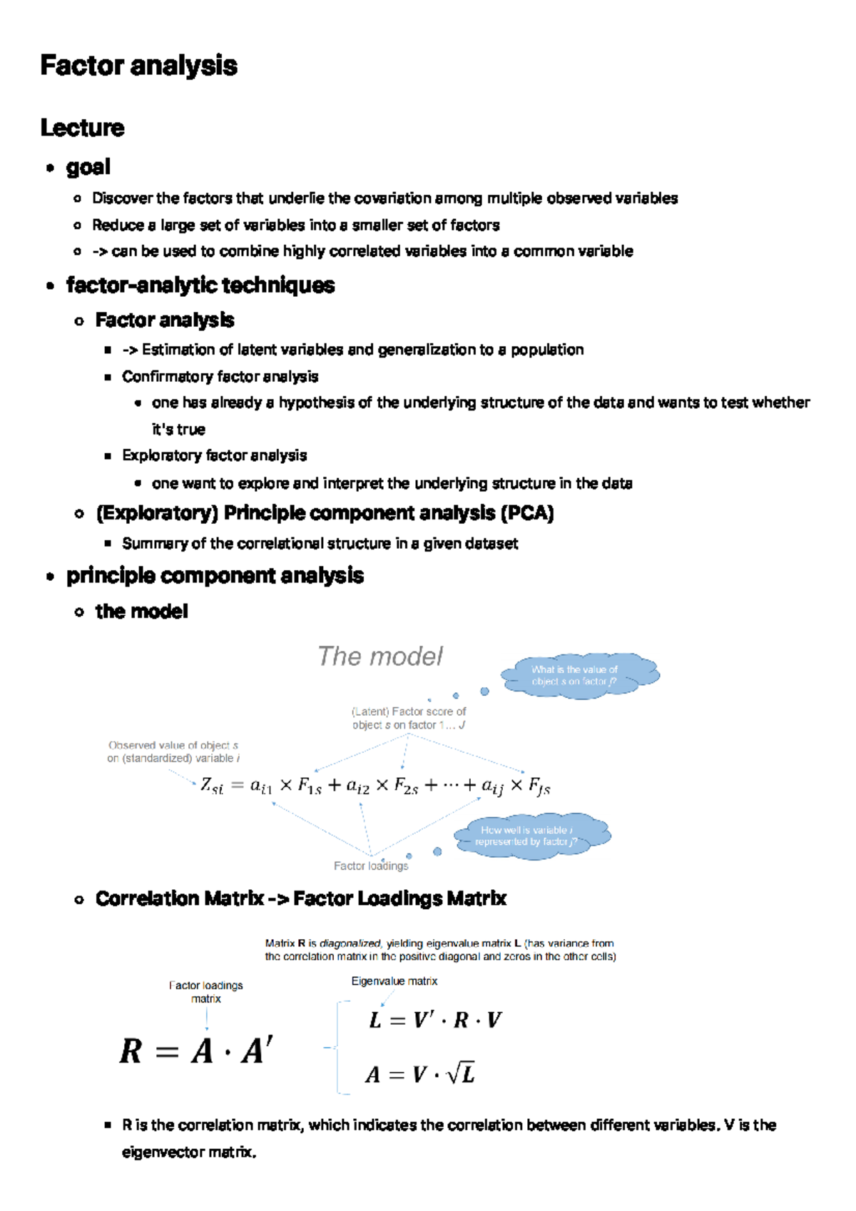 ERM note 9 Factor analysis - Factor analysis Lecture goal Discover the factors that underlie the ...
