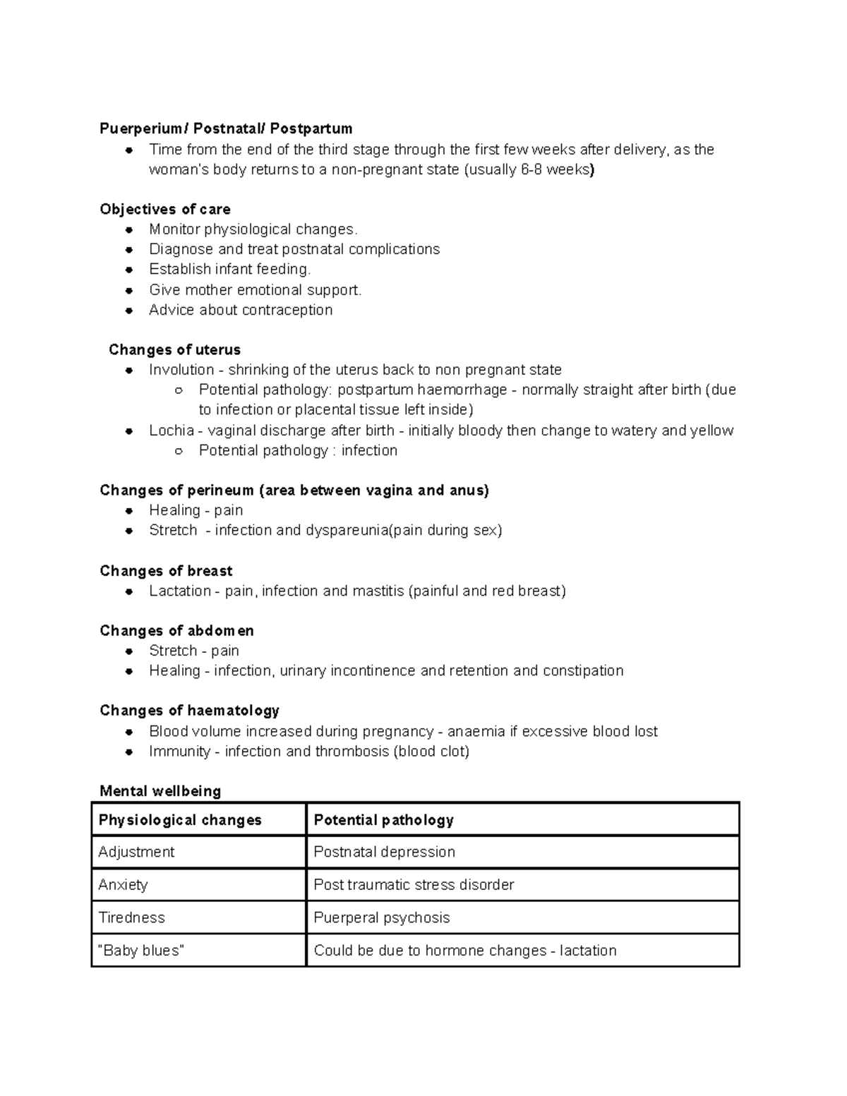 Pueroerium - MBBS2 - Puerperium/ Postnatal/ Postpartum Time from the ...