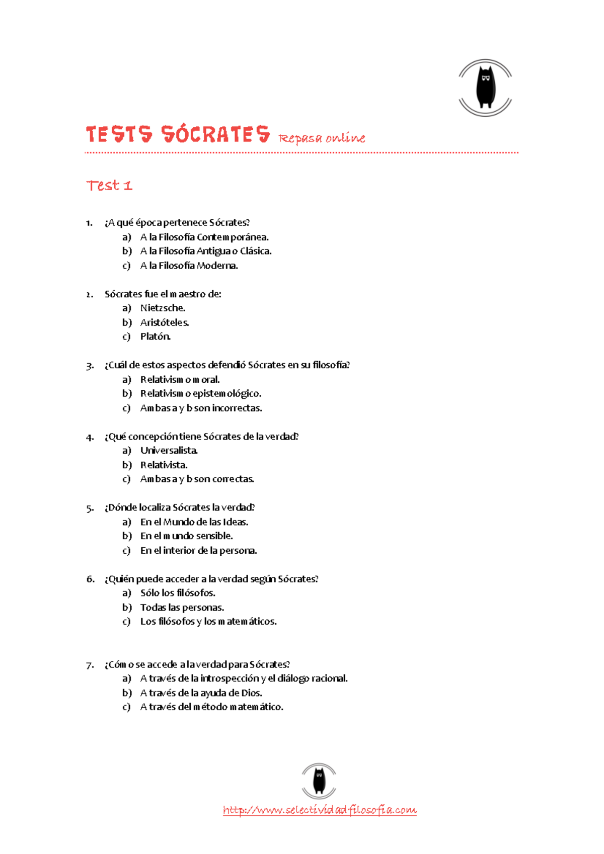 TEST-Sócrates-1 - Test preguntas SOCRATES - selectividadfilosofia TESTS ...