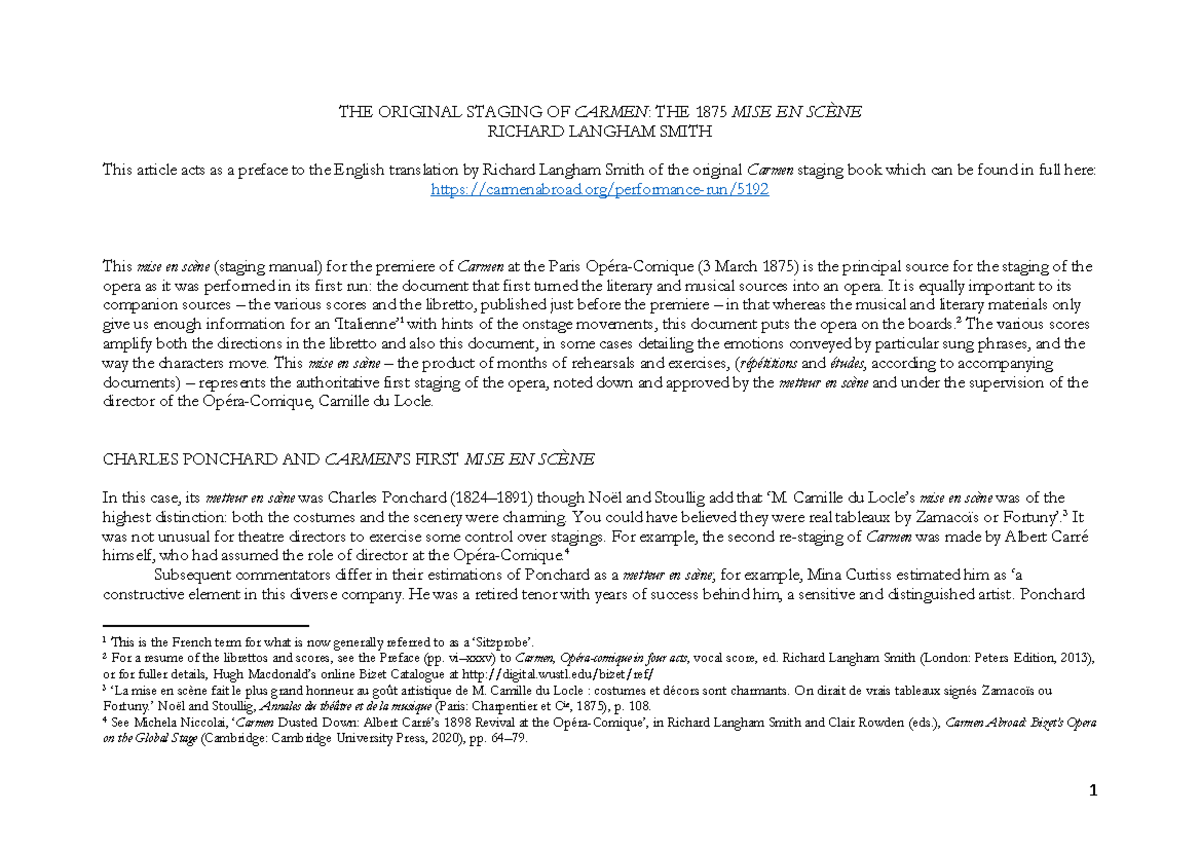 24vi21 RCM The original staging of Carmen copy - THE ORIGINAL STAGING ...