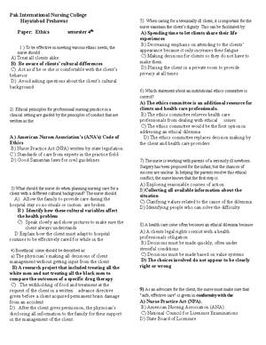Psychiatric mcqs 20 - practice mcqs - PSYCHIATRY Multiple Choice ...