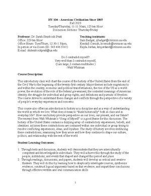 HY 104-Module 10 - HY 104 module 10 assignment - Bill Russell Bill ...