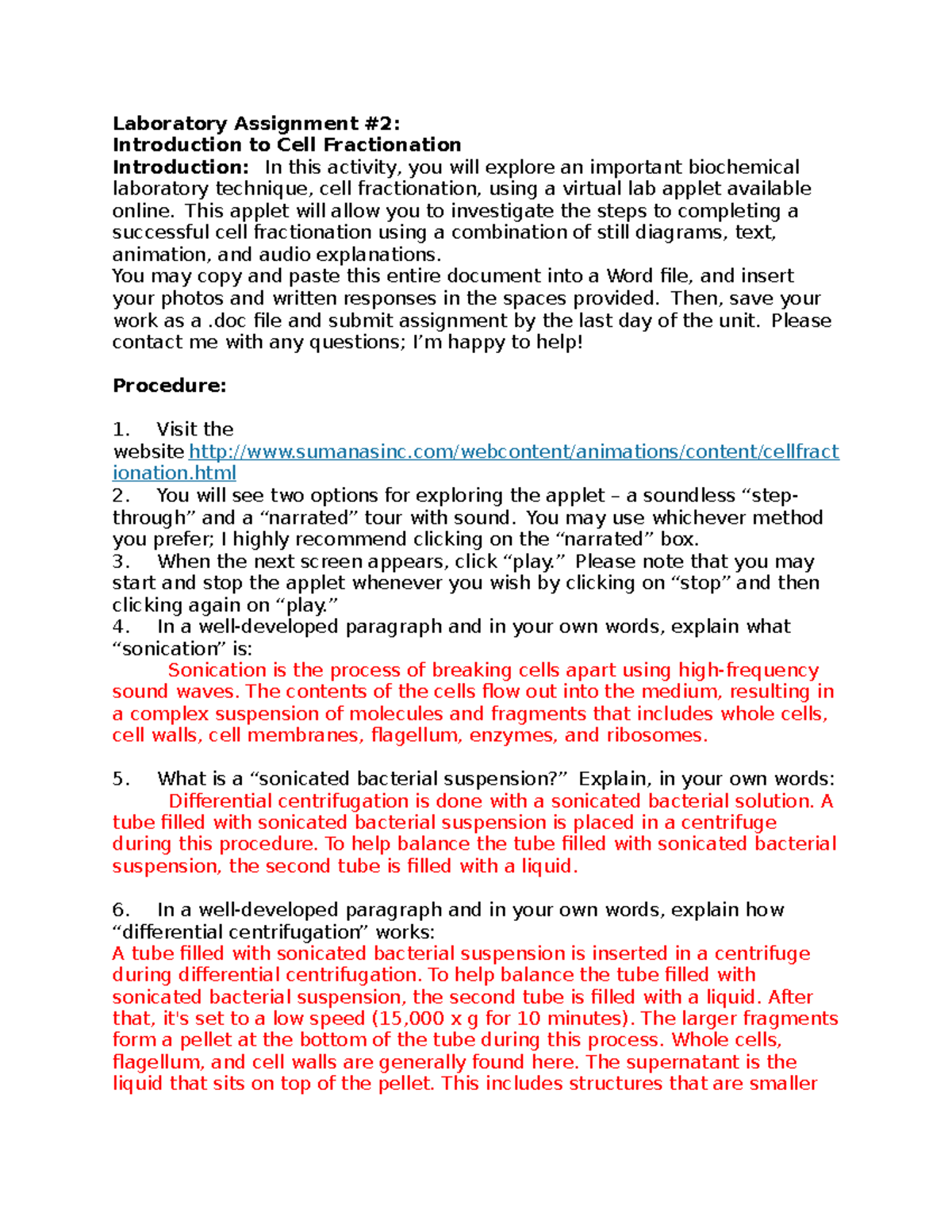 Bio Chem Lab #2 - Biochemistry with Betsy Bainer - Laboratory Assignment #2: Introduction to ...