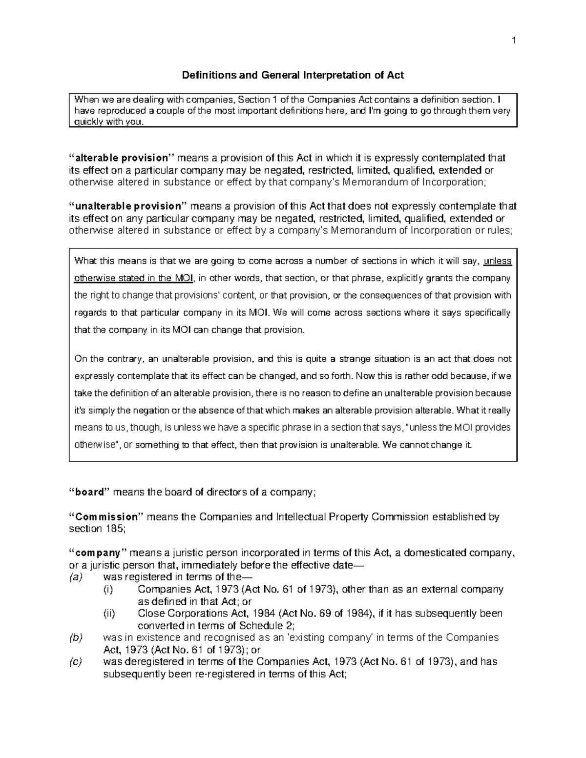 Definitions Transcript - Definitions and General Interpretation of Act ...