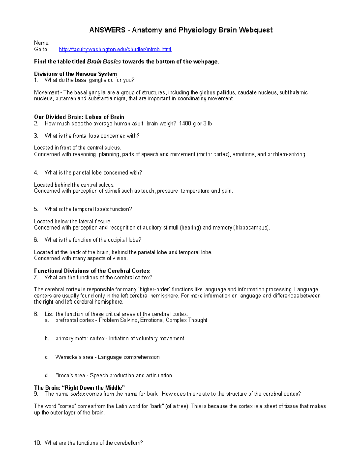 TB - 12TO 623405 Stephen Lewis SS - 2020 Brain Webquest Answers ...