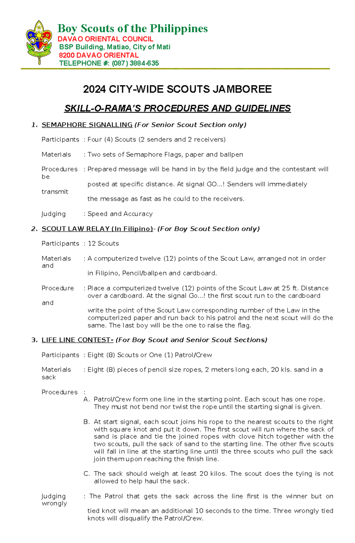 Skill-O-Rama-Procedures-and-Guidelines - Boy Scouts of the Philippines ...