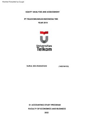 Financial Statement Analysis PT Telkom Indonesia - FINANCIAL STATEMENT ...
