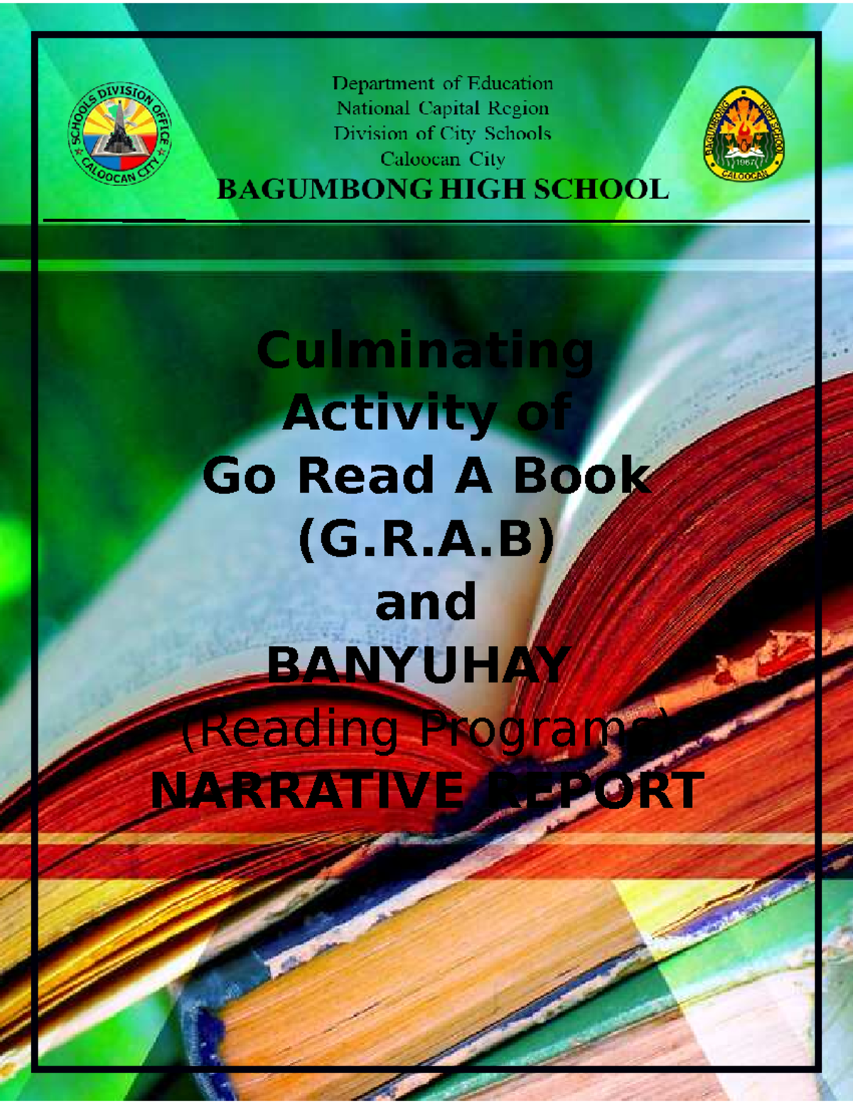 Culminating - Template - Culminating Activity of Go Read A Book (G.R.A ...