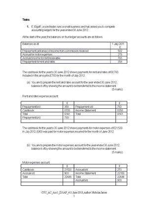 Coursework - The role of the Accountant - Business entities from the ...