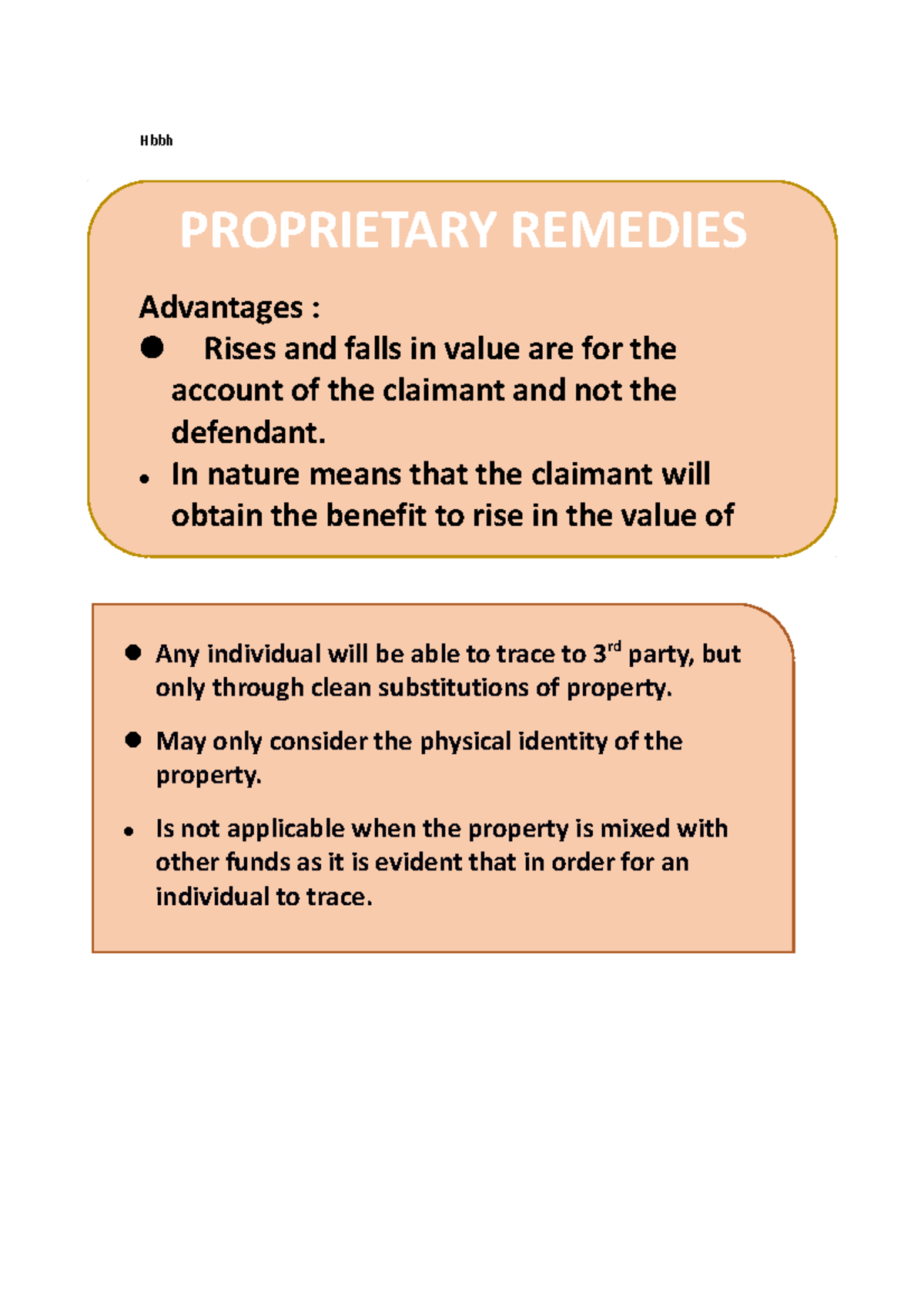 Equity present 2 - ssimpled - Hbbh PROPRIETARY REMEDIES Advantages ...
